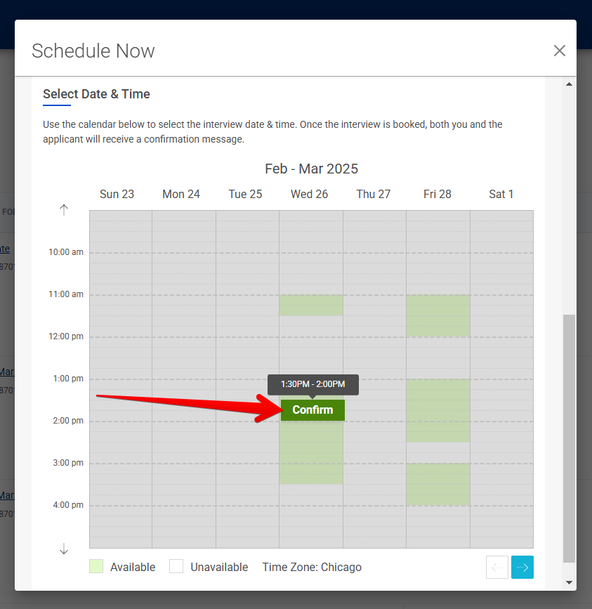 Scheduling interviews using Autopilot